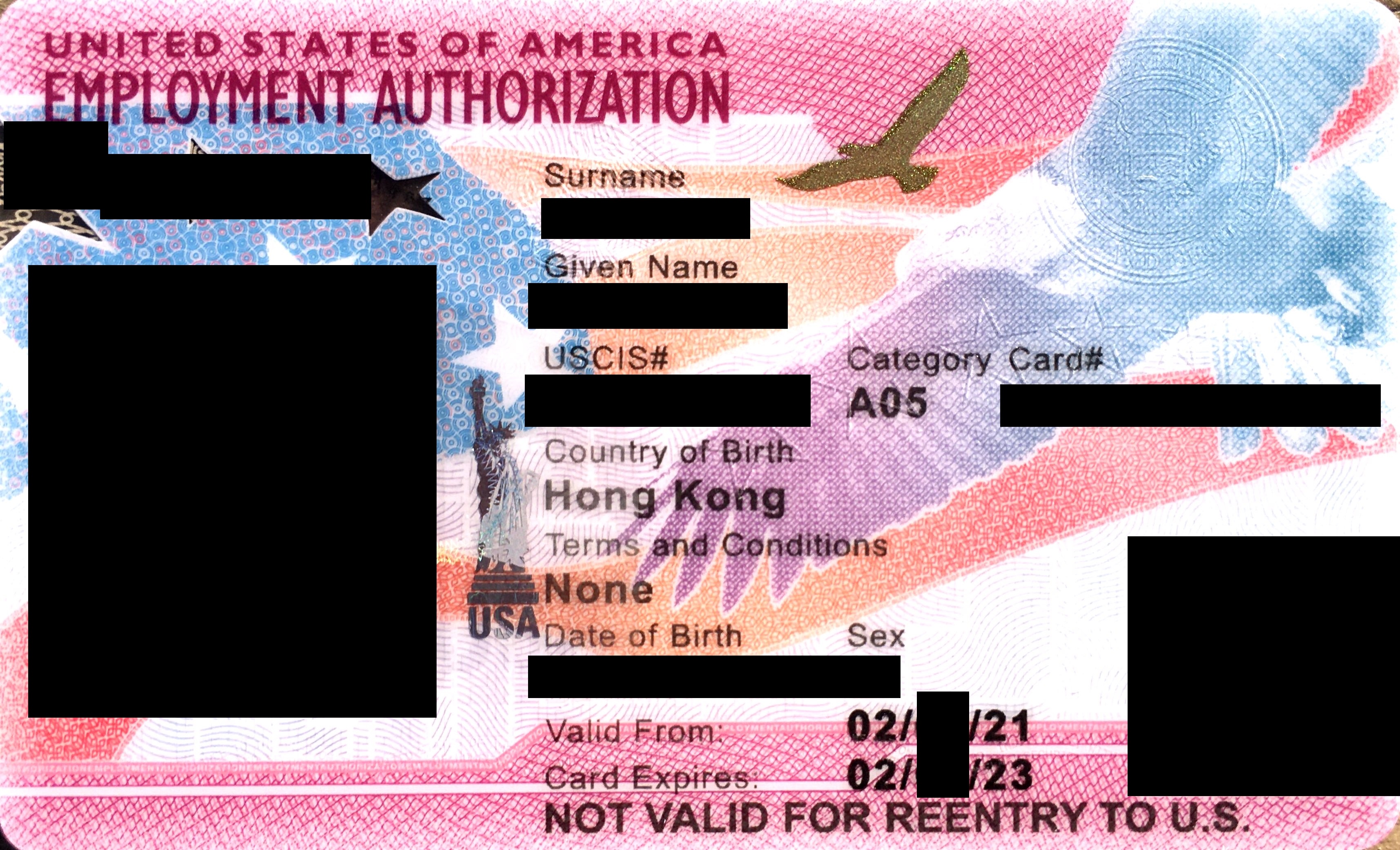 【庇护工卡】移民局延长A05庇护工卡有效期至2年？ | 自由先生美国庇护